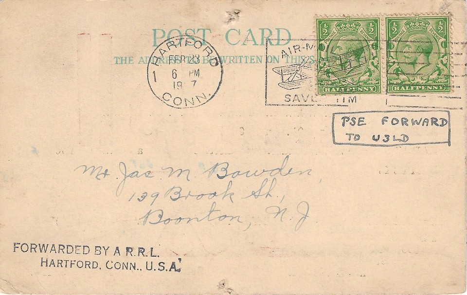 1926 QSL QSO Card HAM Radio PostCard British DX BURNLEY,LANCASHIRE ...