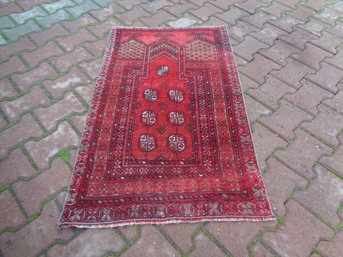 70x115 Cm Turkoman Prayer Carpet, Handmade Small Rug, Soft Touch Prayer ...
