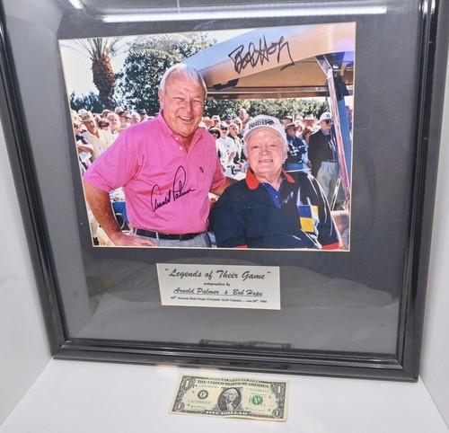 Arnold Palmer & Bob Hope. SIGNED. 1999. 11x14 PHOTO, 20x24 FRAMED | eBay