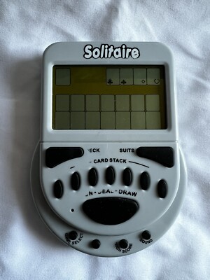 SOLITAIRE Mega Screen Electronic Handheld Game Classic Arcade- Tested ...