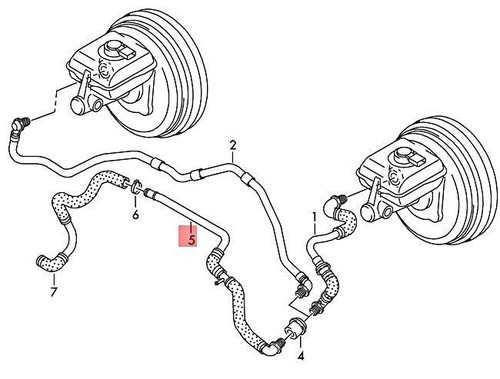 Genuine AUDI A8 Vacuum Pipe With: Cable Tie With Terminal Socket ...