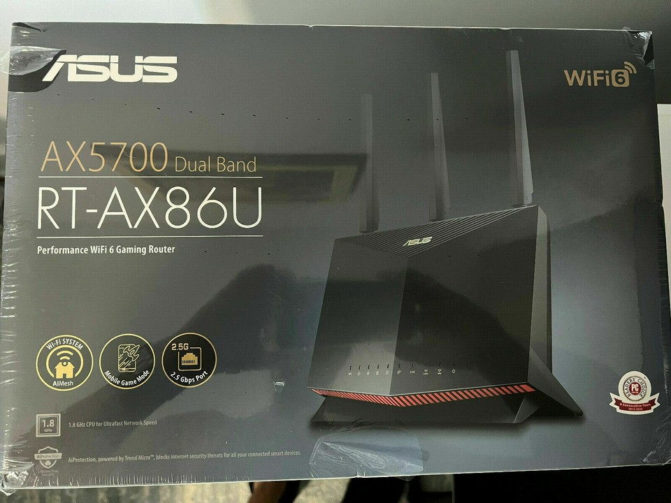 Asus RT-AX86U RTAX86U AX5700 Dual Band WiFi 6 Router,802.11ax,Mobile ...
