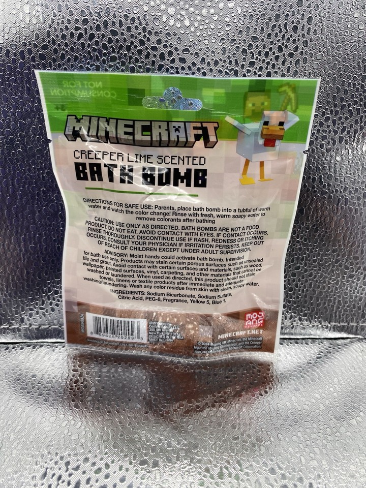 MINECRAFT BATH BOMB CREEPER LIME SCENTED | eBay
