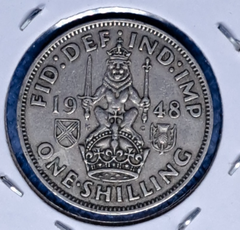 GREAT BRITAIN. 1948, Shilling - King George VI, Scottish Lion, Crown 1 ...