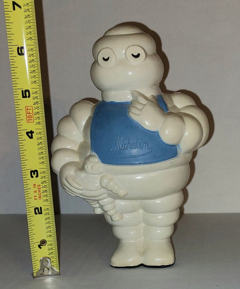 Vintage Michelin Man with baby squeeze advertising toy vinyl figure ...