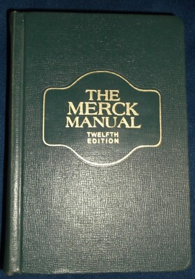 THE MERCK MANUAL TWELFTH EDITION MEDICAL BOOK PRE-OWNED REFERENCE ...