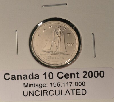 2000 Canada Dime - UNCIRCULATED - from original mint roll | eBay
