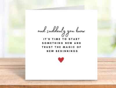 Personalised New Beginnings Card Fresh Start Card New Job Card New Home ...