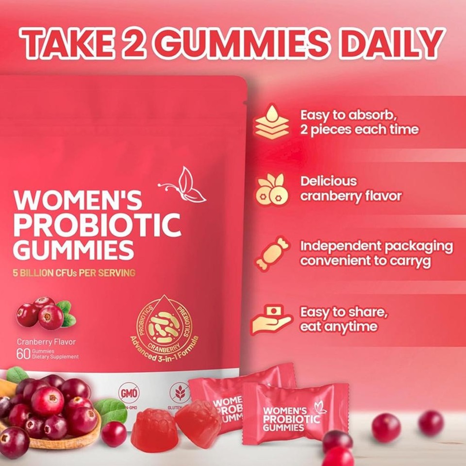 Vaginal Women Probiotic Feminine Balance PH Gummies for Healthy 60 ...