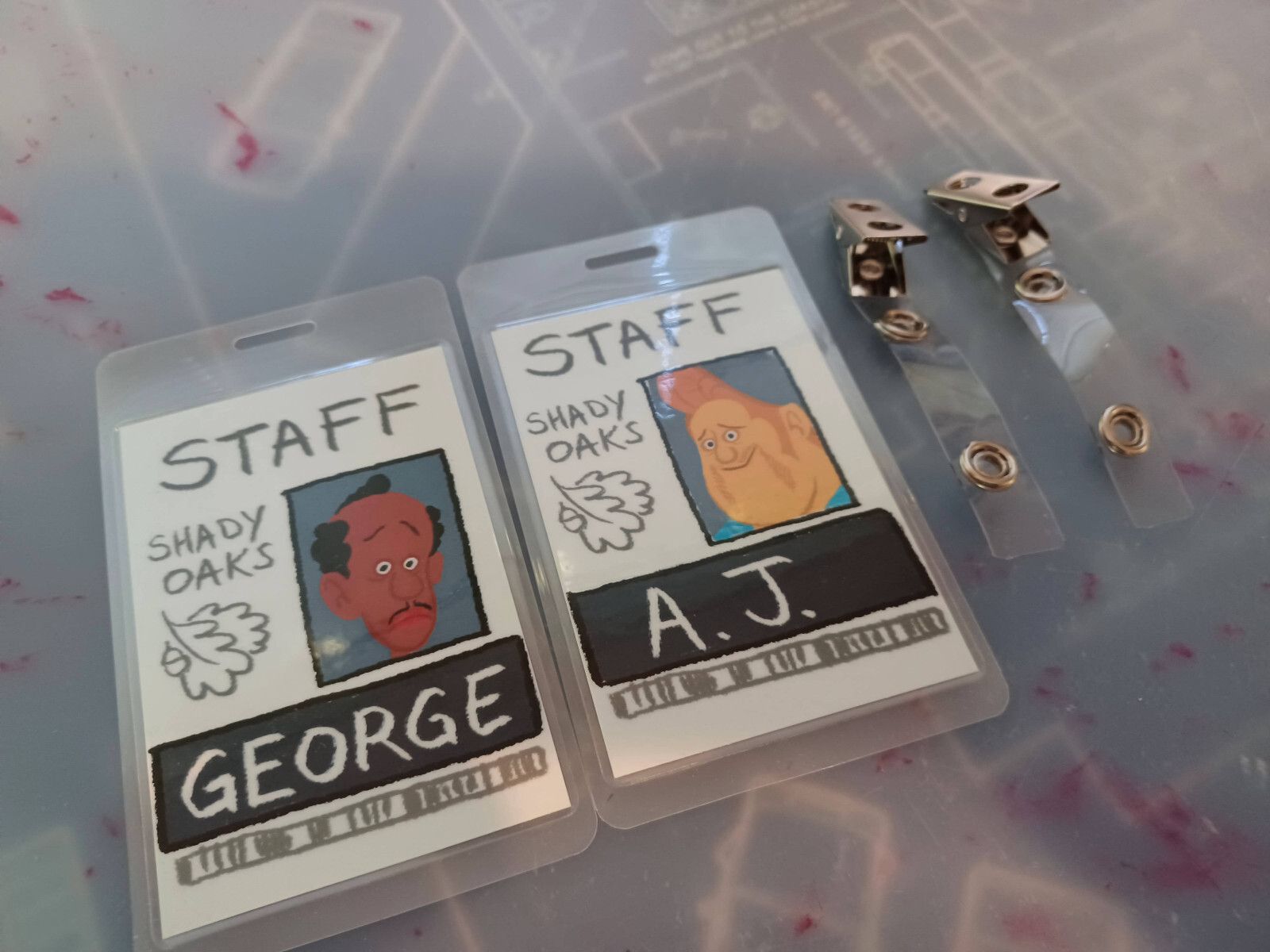 DIsney Pixar - UP - ( George & A.J. ) Shady Oaks I.D. Badges ( Set of ...