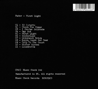 FADER FIRST LIGHT NEW CD 5060079264487| eBay