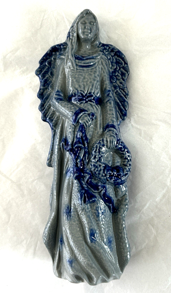 Eldreth Pottery Handcrafted Salt Glazed 2001 "Angel with Wreath" ~ Mint ...
