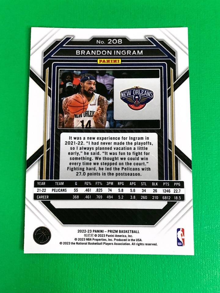 2022-23 Panini - Prizm #208 Brandon Ingram Basketball Card | eBay