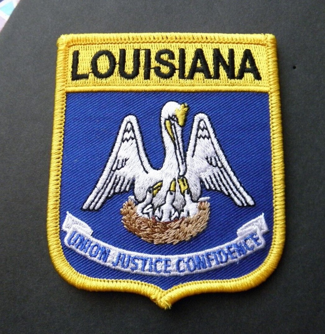 LOUISIANA EMBROIDERED US STAE FLAG PATCH 3 X 3.5 INCHES | eBay