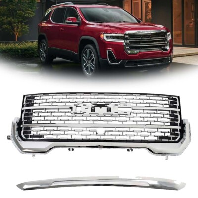 New Front Upper Grille & Hood Front Molding For GMC Acadia 2020-2022 ...