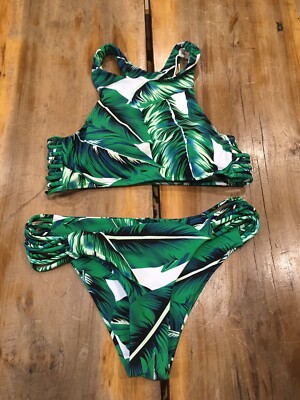 Cupshe OCEAN VIBES TANK Bikini Set Padded Top Cheeky Bottoms Swimsuit ...