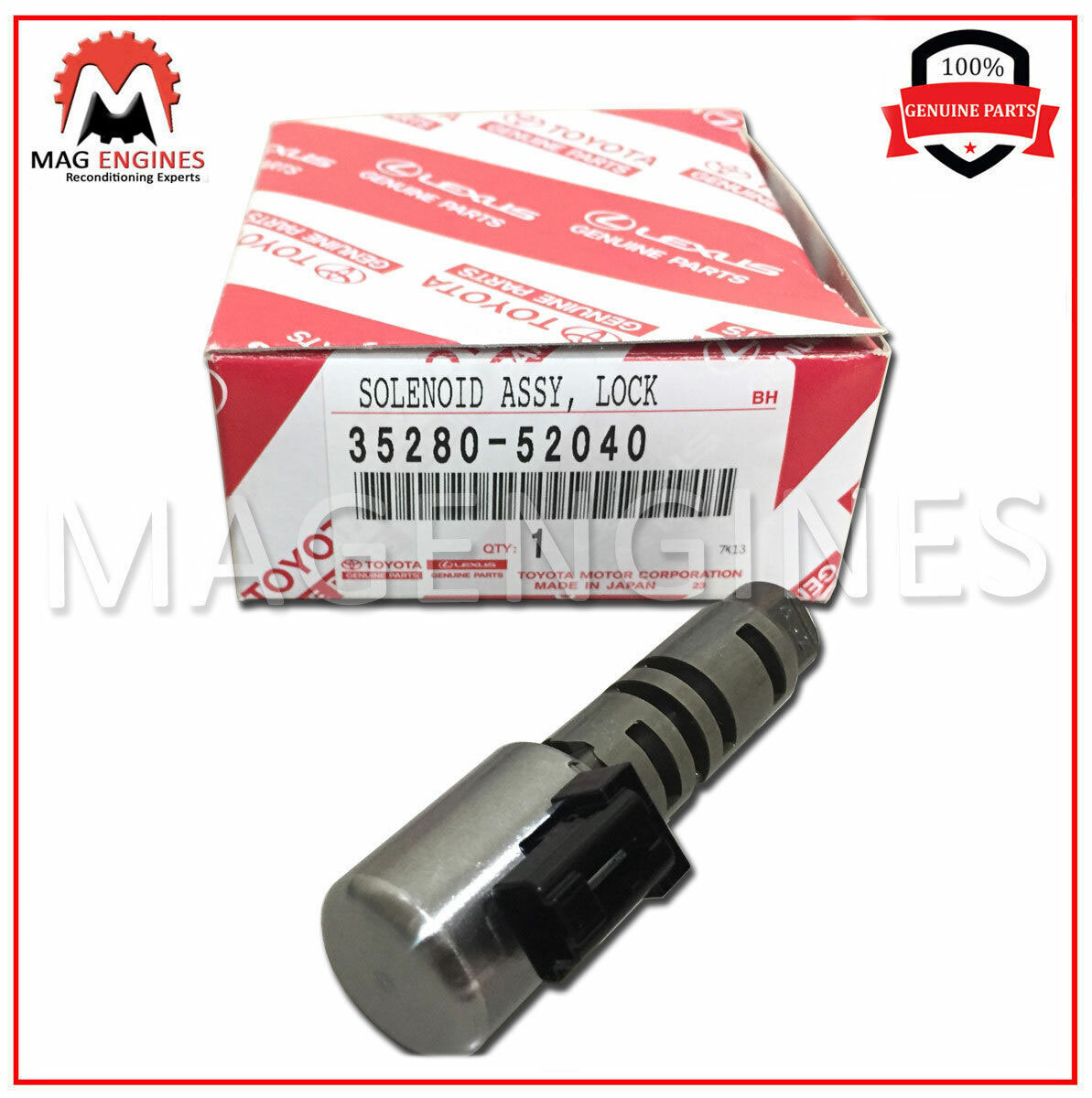 35280-52040 GENUINE OEM SOLENOID ASSY, LOCK UP CONTROL 3528052040 | eBay