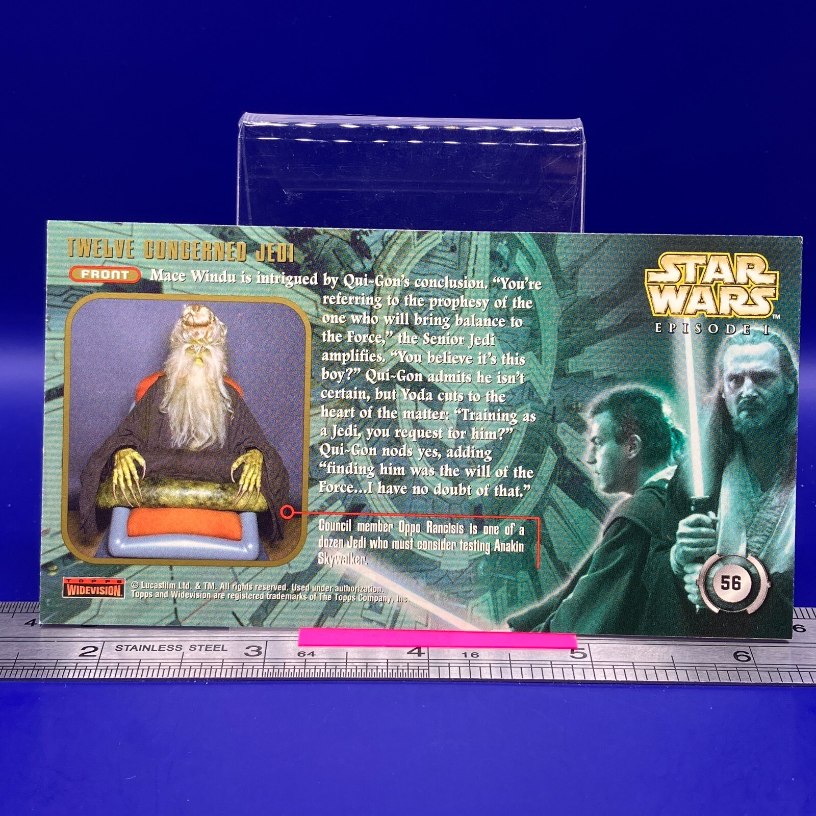 STARWARS Episode1 TWELVE CONCERNED JEDI 56 TOPPS Card Wide Vision #897 ...