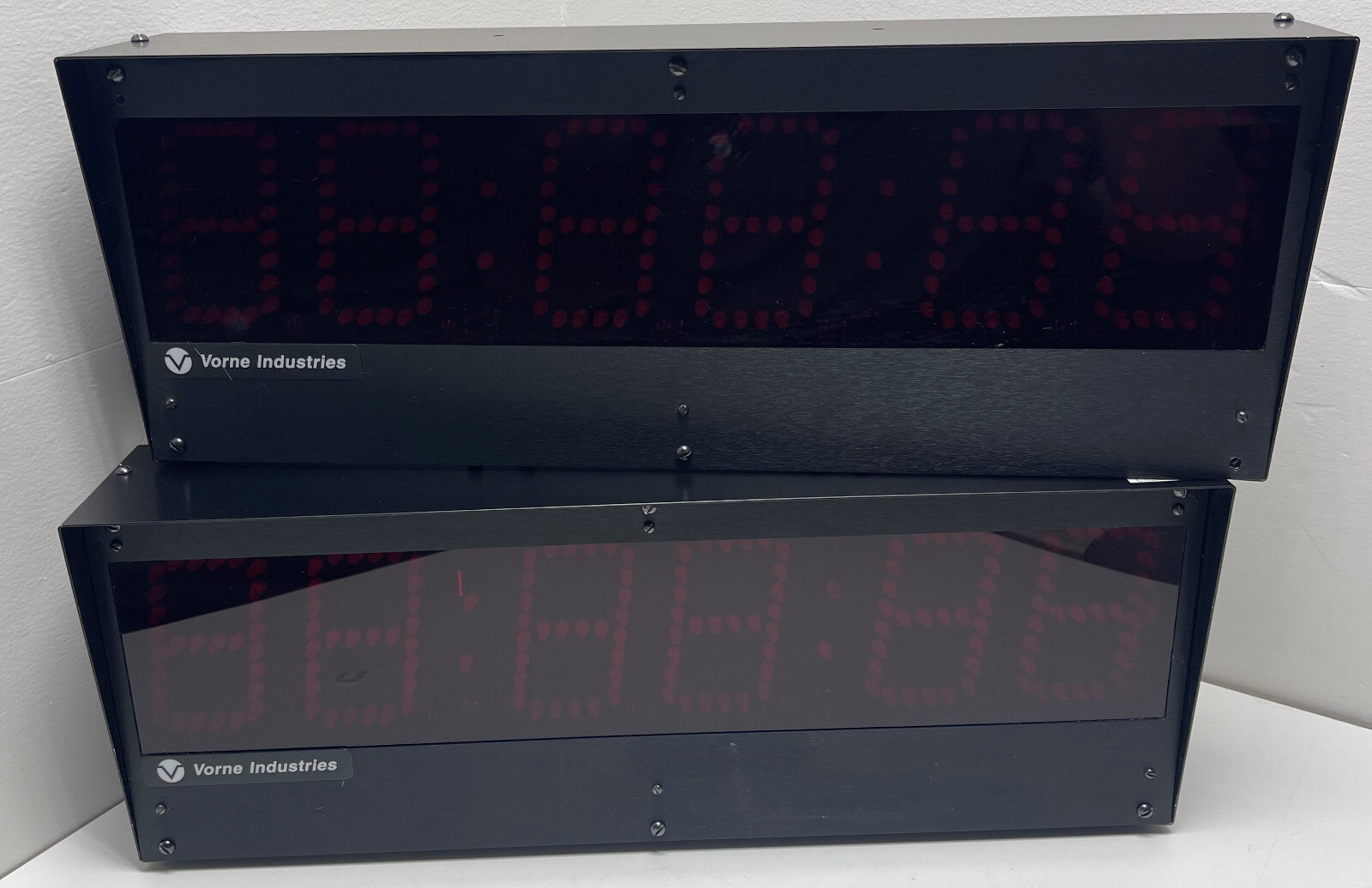 Pair of Vorne Industries Time Display Boards 77/232-485 | eBay