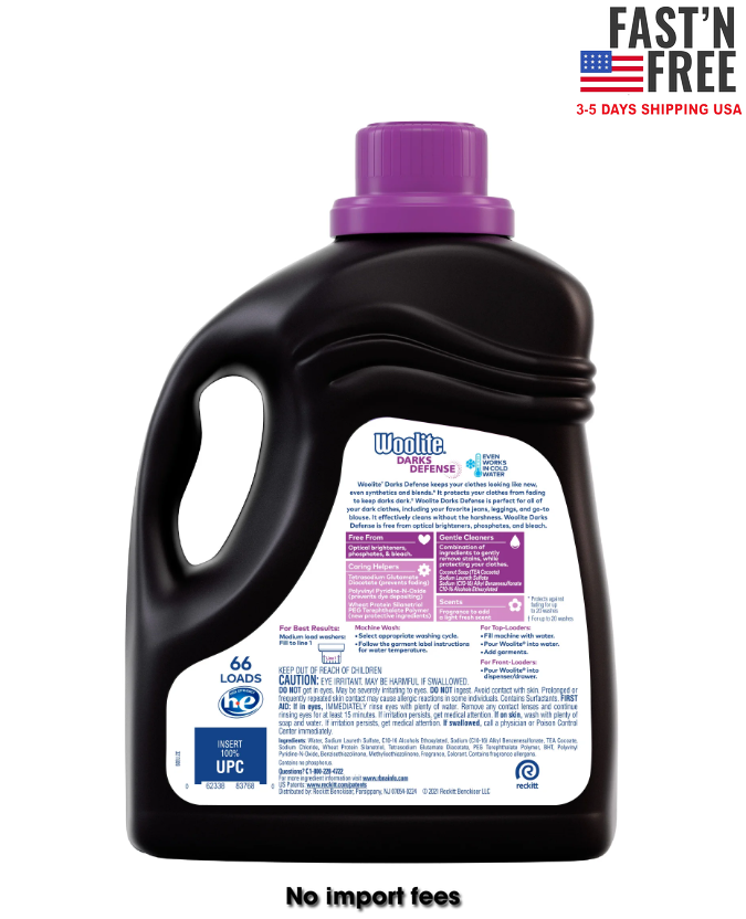 Woolite Darks Defense Liquid Laundry Detergent, 100 fl oz, 66 Loads | eBay