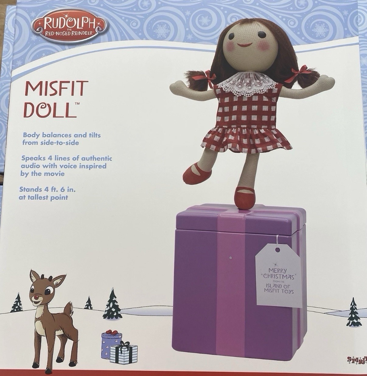 Spirit Christmas 4 Ft 6 In Misfit Doll Animatronic Rudolph the Red Nose ...