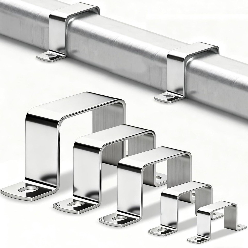 Square Tube Clamps 8pcs 40x40mm Stainless Steel Right Angle Brackets ...