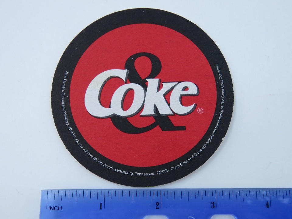 Beer Distillery Coaster: JACK DANIEL'S Tennessee Whiskey & Coca-Cola ...
