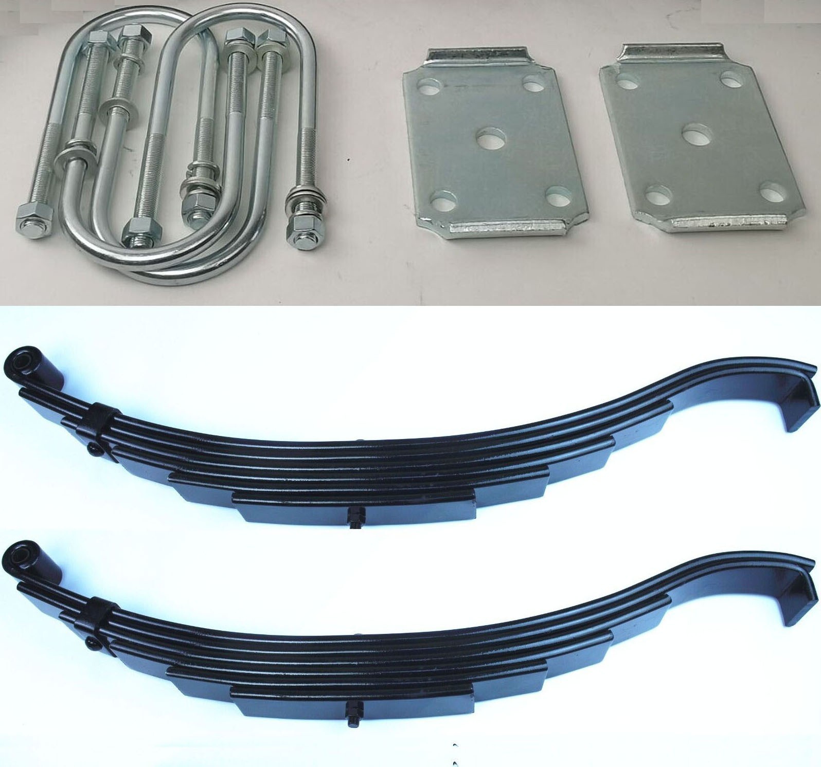 8K Single Trailer Axle Suspension Kit 6 Leaf Slipper Spring/U-bolt Kit ...