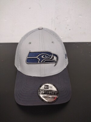 Seattle Seahawks NFL New Era 39Thirty Cap Hat Size S/M Gray With Blue ...