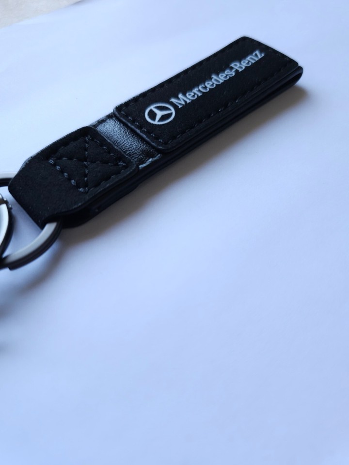 MB4 Mercedes Luxury Alcantra Keychain Keyring Mercedes Logo Car Key ...