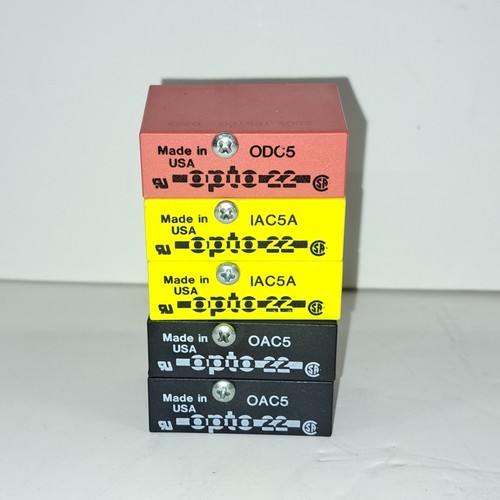 LOT OF 5 Opto 22 Output Units X2 OAC5 X2 IAC5A X1 ODC5 | eBay