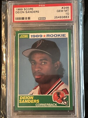 1989 Score Deion Sanders Atlanta Falcons #246 Football Card PSA 10 ...