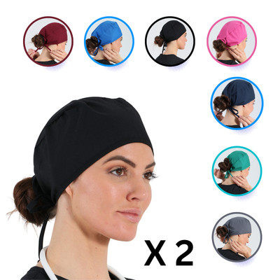 Surgical Scrub Cap Doctor Nurse Kitchen Saloon Cotton Hat Adjustable Ot ...