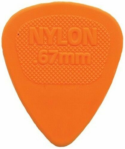 72 DUNLOP Nylon .67mm Midi Guitar Picks Orange 443r67 for sale online ...