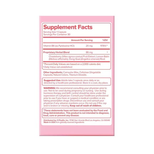 O Positiv FLO PMS Vegan Vitamin Capsules - 30ct Z | eBay