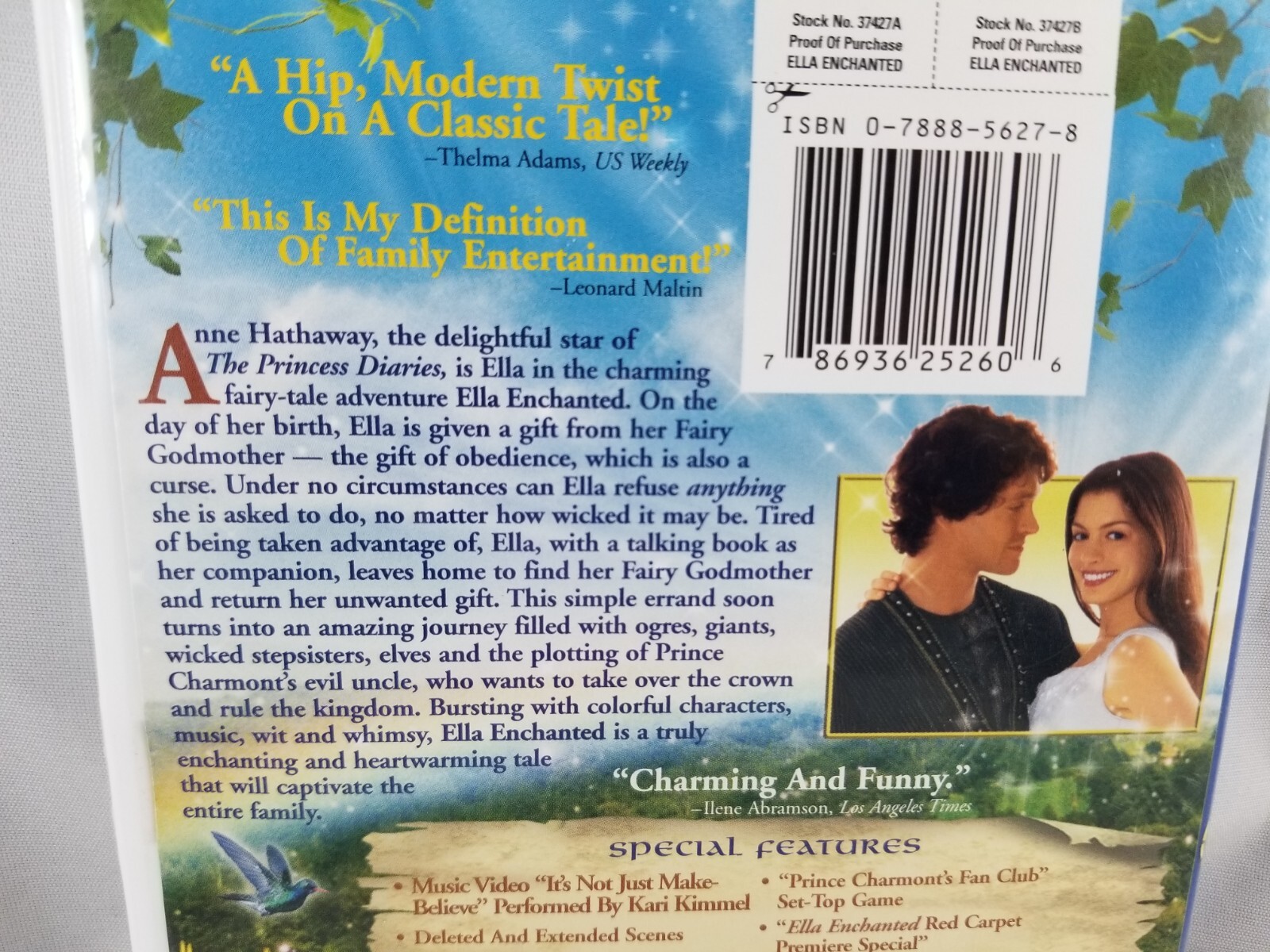 Ella Enchanted DVD Full Screen Fairy-Tale Adventure Anne Hathaway | eBay