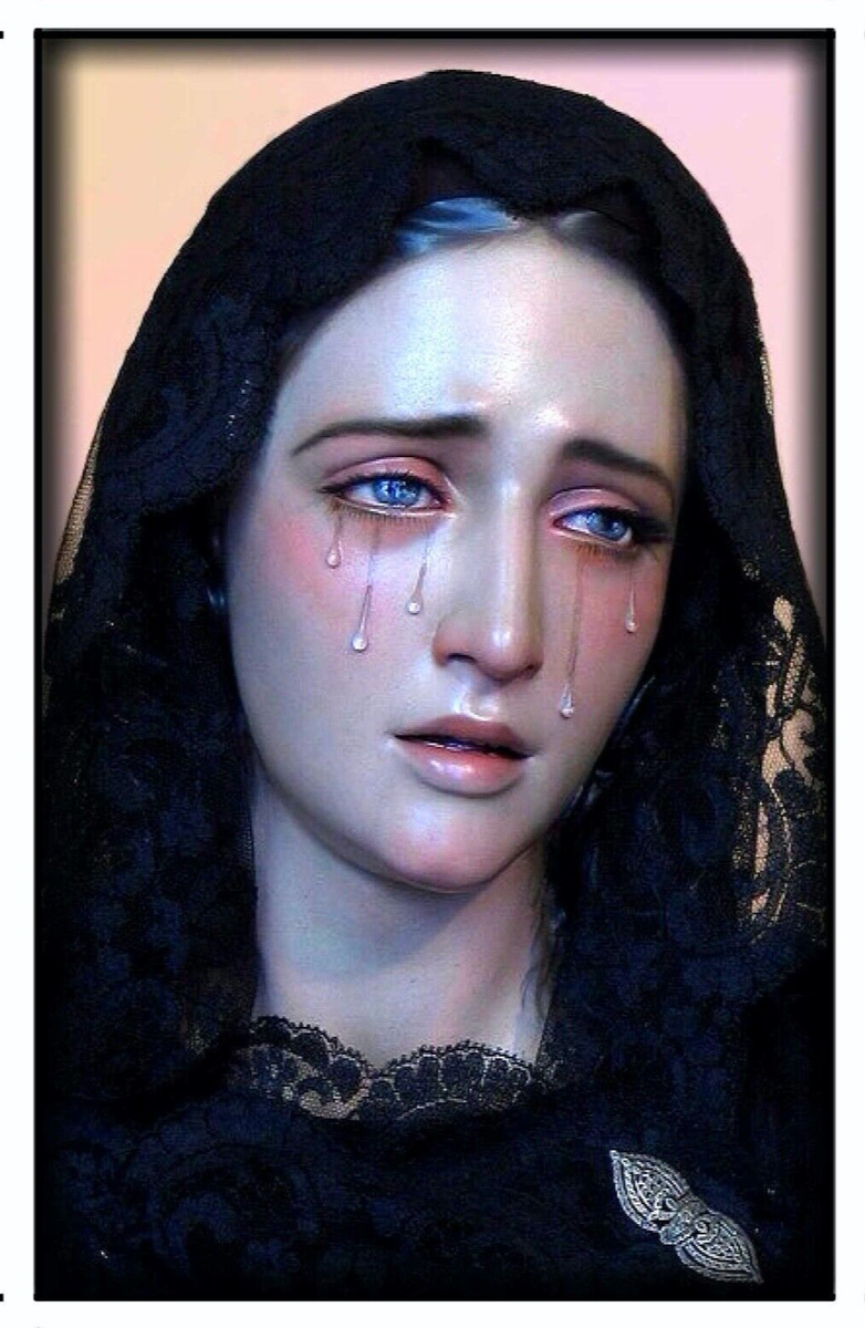 Virgin Mary Statue Crying