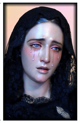 Magnet #345 Our Lady Of Sorrows Holy Mary Crying Icon Statue | eBay