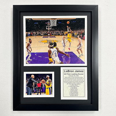 Lebron James | All-Time Scoring Leader | 12"X15" Framed Photo Collage ...