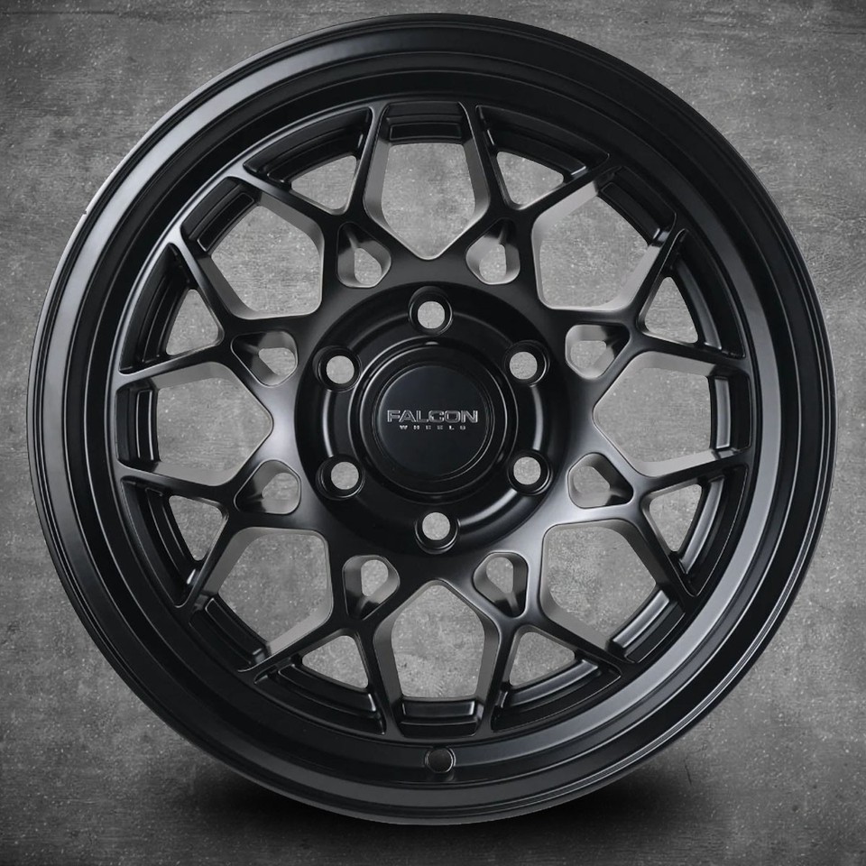 4 PACK Falcon Off-Road TX3 Evo Full Matte Black 17"x9" 6-Lug Wheel | eBay