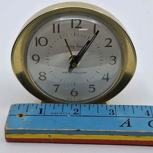 Vintage 1995 Westclox Baby Ben Beige & Gold Trim Wind Up Alarm Clock ...