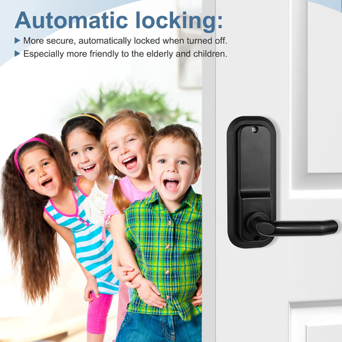 Outdoor Keyless Lock with Adjustable Deadlatch 2-3/8'' and 2-3/4 ...