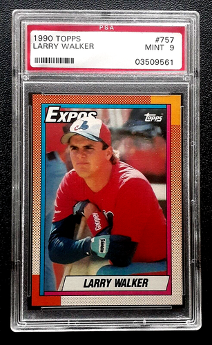 LARRY WALKER RC 1990 TOPPS #757 PSA 9 66244 | eBay