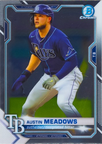 Austin Meadows 2021 Topps Bowman Chrome Baseball Base Card #72 Tampa ...
