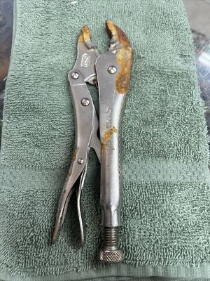 HUSKY VISE GRIP 9" CR- V Locking Pliers 877367 Curved Jaw Quick Release ...