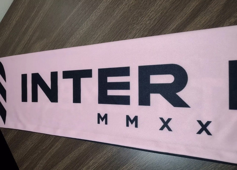 Inter Miami CF Season Ticket Holder Scarf Messi Soccer Black Pink | eBay