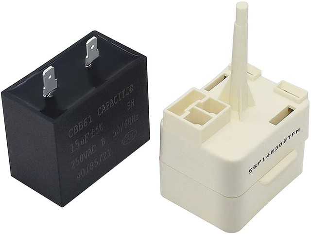 W10613606 Whirlpool Refrigerator Relay Overload Start Capacitor ...