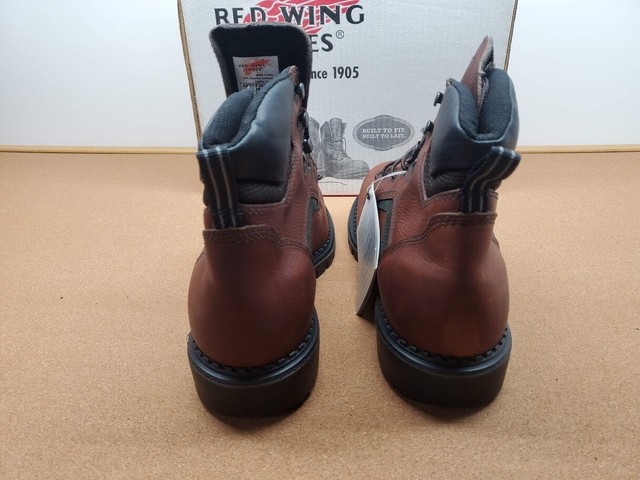 Mens Red Wing 2226 Brown Leather Safety 6" Work BOOTS Size 14 D Made in ...