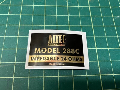 ALTEC 288c Voice Of Theater driver Duplex, Decal Speaker "DECAL" New ...