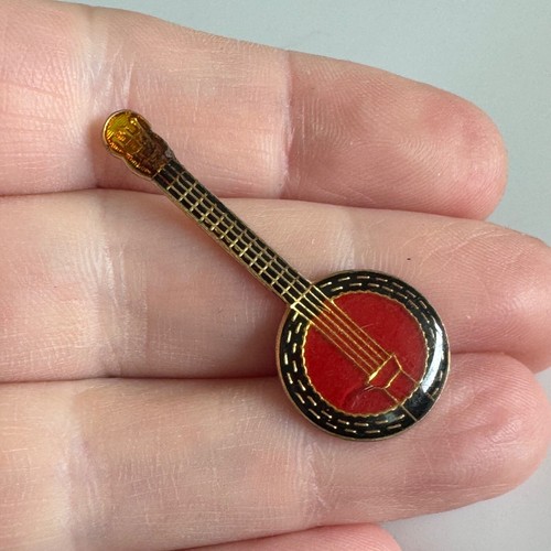 Vintage Red Banjo Enamel Pin – Folk Instrument Collector’s Item | eBay